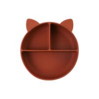 China Cat Style Kids Silicone Bowl , Colorful Silicone Divided Suction Plate OEM for sale