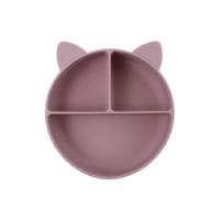 China Cat Style Kids Silicone Bowl , Colorful Silicone Divided Suction Plate OEM for sale