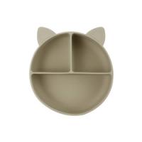 China Cat Style Kids Silicone Bowl , Colorful Silicone Divided Suction Plate OEM for sale