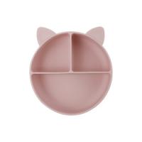 China Cat Style Kids Silicone Bowl , Colorful Silicone Divided Suction Plate OEM for sale