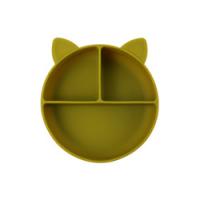 China Cat Style Kids Silicone Bowl , Colorful Silicone Divided Suction Plate OEM for sale
