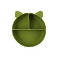 China Cat Style Kids Silicone Bowl , Colorful Silicone Divided Suction Plate OEM for sale