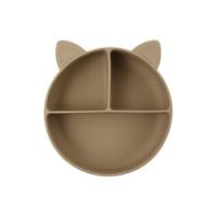 China Cat Style Kids Silicone Bowl , Colorful Silicone Divided Suction Plate OEM for sale
