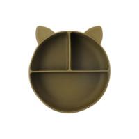 China Cat Style Kids Silicone Bowl , Colorful Silicone Divided Suction Plate OEM for sale