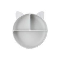 China Cat Style Kids Silicone Bowl , Colorful Silicone Divided Suction Plate OEM for sale