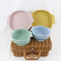 China Dog Pattern Silicone Bowl Set Soft Comfortable For Baby Kid for sale