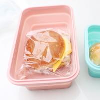 China Food Grade Silicone Collapsible Lunch Box Foldable Sustainable With Lid for sale