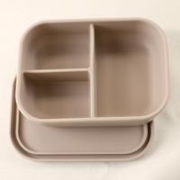 China 800ml 1200ml Collapsible Silicone Lunch Box For Outdoor Office Bento for sale