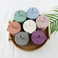 China Multiple Color Silicone Kids Cup Round Shape BPA Free Spill Proof For Infant for sale