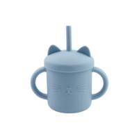 China Food Grade Toddler Silicone Cup Eco Friendly Cat Kitten Animal Style for sale