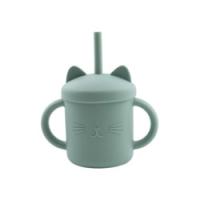 China Food Grade Toddler Silicone Cup Eco Friendly Cat Kitten Animal Style for sale