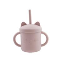 China Food Grade Toddler Silicone Cup Eco Friendly Cat Kitten Animal Style for sale