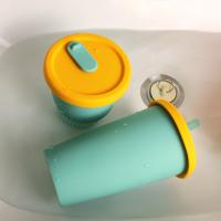 China Hot Proof Portable Silicone Kids Cup For Tea Milk Juice 300ml 350ml for sale