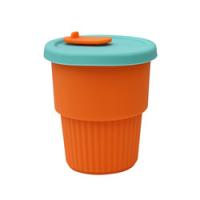 China Hot Proof Portable Silicone Kids Cup For Tea Milk Juice 300ml 350ml for sale