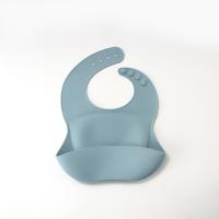 China Comfortable Soft Personalized Silicone Bib Waterproof For Baby Drinking Eating for sale