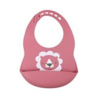 China Newborn Toddler Waterproof Printed Silicone Bib With Food Catcher Non Toxic for sale