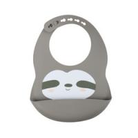 China Newborn Toddler Waterproof Printed Silicone Bib With Food Catcher Non Toxic for sale