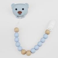 China Food Grade Silicone Baby Pacifier Chain With Cute Animal panda Shape for sale