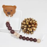 China Food Grade Silicone Baby Pacifier Chain With Cute Animal panda Shape for sale