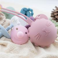 China Cat Kitty Shape Silicone Pacifier Case  pouch holder For Baby Toddler Teething pacifiers for sale