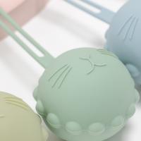 China Food Grade Silicone Pacifier Case , Silicone Dummy Holder pouch Cat Kitten Shape for sale