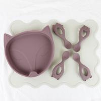 China Non-slip Food Grade Kids Silicone Placemat Irregular Shape For Baby Feeding table mat for sale