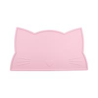 China Cat Face Kids Silicone Placemat , Silicone Dining Table Mat Heat Resistant Waterproof feeding mat for sale