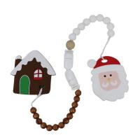 China DIY Silicone Christmas Tree Teether , Safe Soft Rubber Beads For Teething for sale