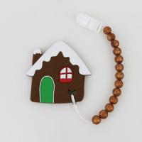 China DIY Silicone Christmas Tree Teether , Safe Soft Rubber Beads For Teething for sale