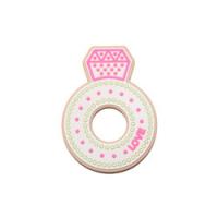 China Cartoon Diamond Silicone Baby Teether , Non Toxic Silicone Teething Rings for sale