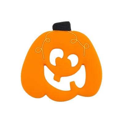 China Custom Silicone Baby Teether With Halloween Ghost Gingerbread Man Shape for sale