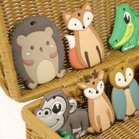 China Customized Logo Silicone Baby Teether Chewable With Cow Fox Owl Shape for sale