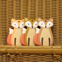 China Customized Logo Silicone Baby Teether Chewable With Cow Fox Owl Shape for sale