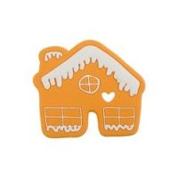 China Christmas Gingerbread Man Soft Silicone Teether Colorful For Baby Teething for sale