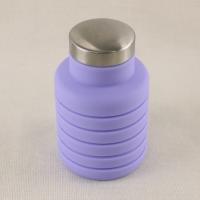 China Custom Logo Silicone Water Bottle Foldable For Outdoor Carrying for sale