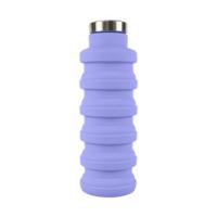 China Custom Logo Silicone Water Bottle Foldable For Outdoor Carrying for sale