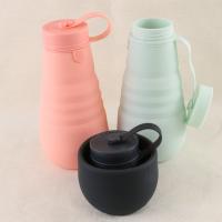 China Leakproof Foldable Silicone Drinking Bottle BPA Free For Travel Camping for sale