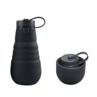 China Leakproof Foldable Silicone Drinking Bottle BPA Free For Travel Camping for sale