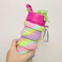 China BPA Free Collapsible Silicone Water Bottle For Outdoor Sport 500ml Capacity for sale