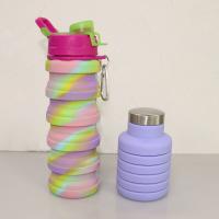 China BPA Free Collapsible Silicone Water Bottle For Outdoor Sport 500ml Capacity for sale