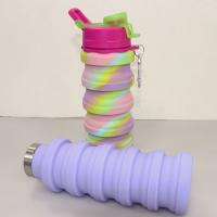 China BPA Free Collapsible Silicone Water Bottle For Outdoor Sport 500ml Capacity for sale