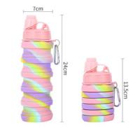 China BPA Free Collapsible Silicone Water Bottle For Outdoor Sport 500ml Capacity for sale