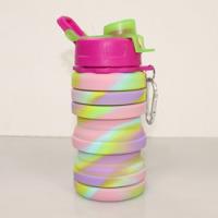 China 500ml Eco Friendly Silicone Water Bottle For Sport Travel Drinking for sale