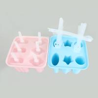 China Family DIY Ice Cream Mold Tray With Food Grade Soft Silicone Material for sale