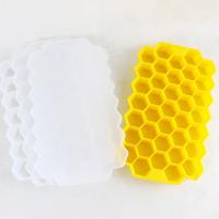 China PVC Free Soft Rubber Ice Cube Tray With Lid Honeycomb Shape OEM for sale
