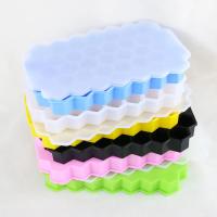 China Food Grade Ice Cube Silicone Molds Trays BPA Free Honeycomb Shape 37 Cell for sale