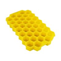 China Food Grade Ice Cube Silicone Molds Trays BPA Free Honeycomb Shape 37 Cell for sale