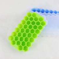 China Food Grade Ice Cube Silicone Molds Trays BPA Free Honeycomb Shape 37 Cell for sale