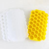 China Food Grade Ice Cube Silicone Molds Trays BPA Free Honeycomb Shape 37 Cell for sale
