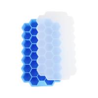 China Food Grade Ice Cube Silicone Molds Trays BPA Free Honeycomb Shape 37 Cell for sale